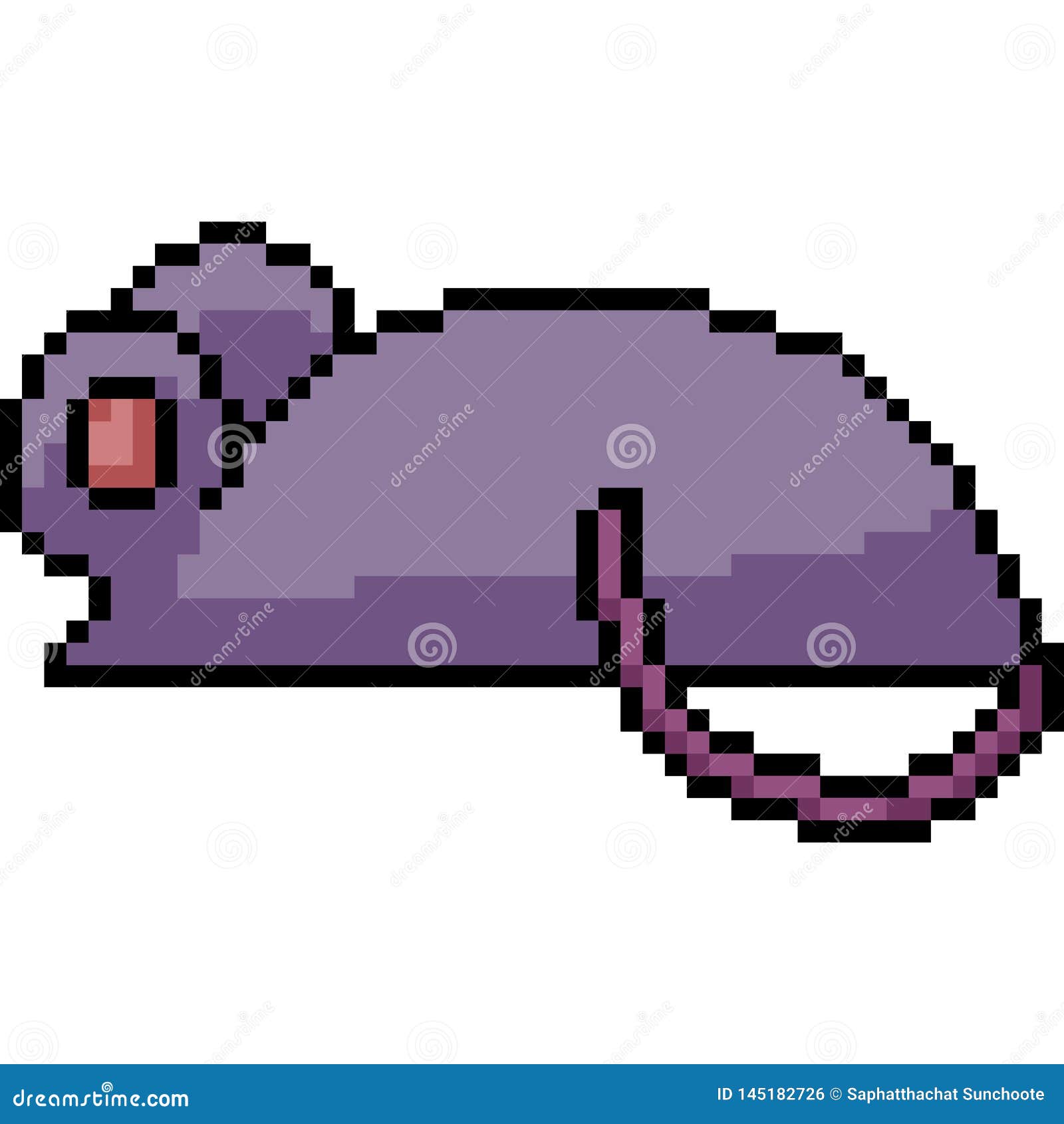 Rata Del Arte Del Pixel Del Vector Ilustración del Vector - Ilustración ...