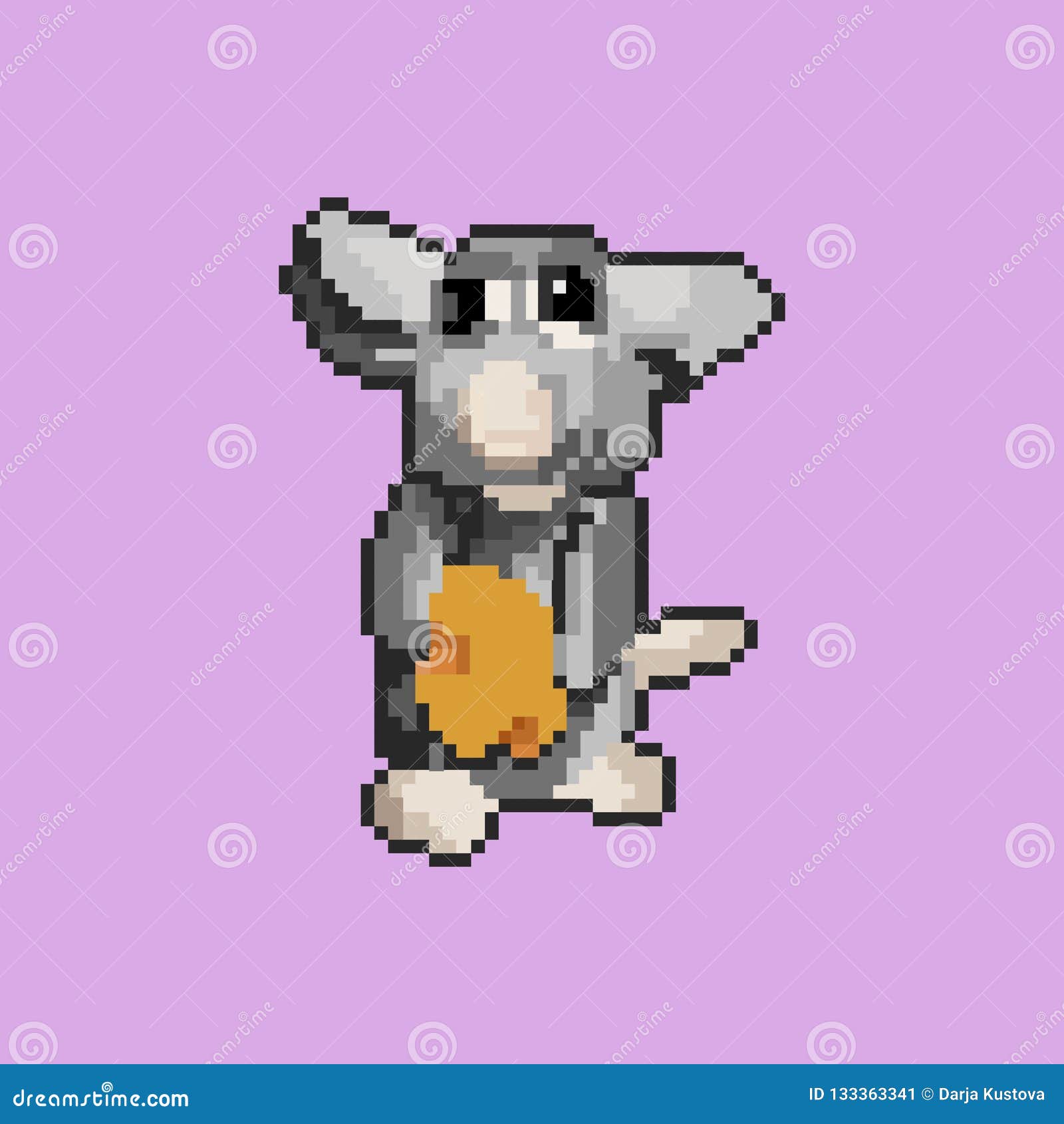 Rata Del Pixel Con Queso Arte Del Ejemplo Del Vector Ilustración del ...