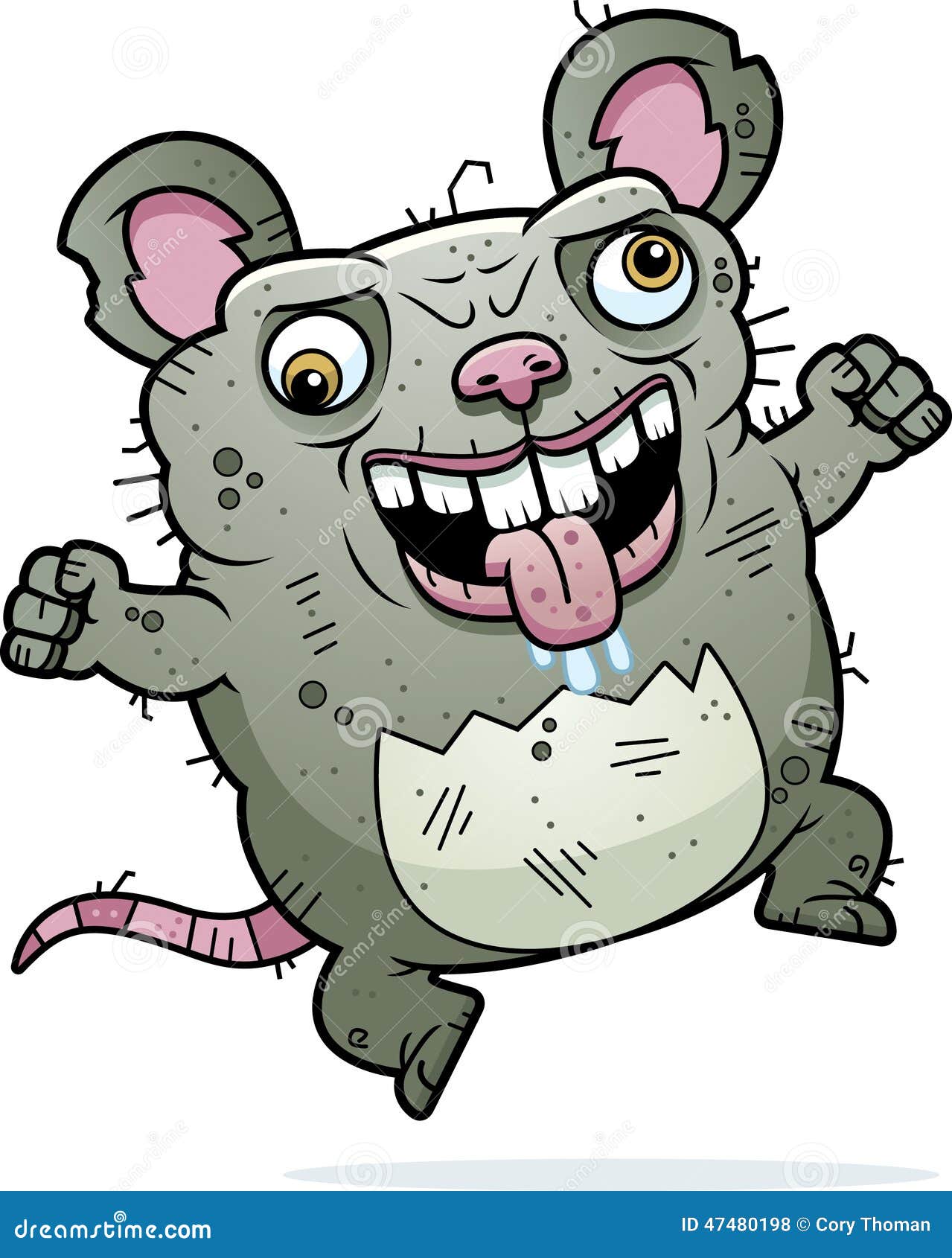 Rata fea loca ilustración del vector. Ilustración de unattractive ...