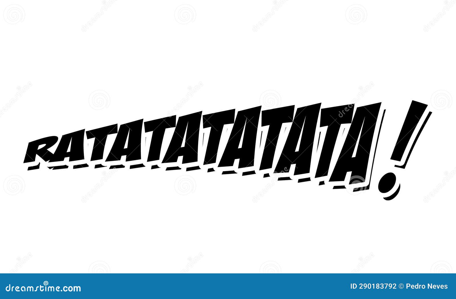 Ratatatata! Vector Comic Speech Bubble Effect Stock Illustration ...