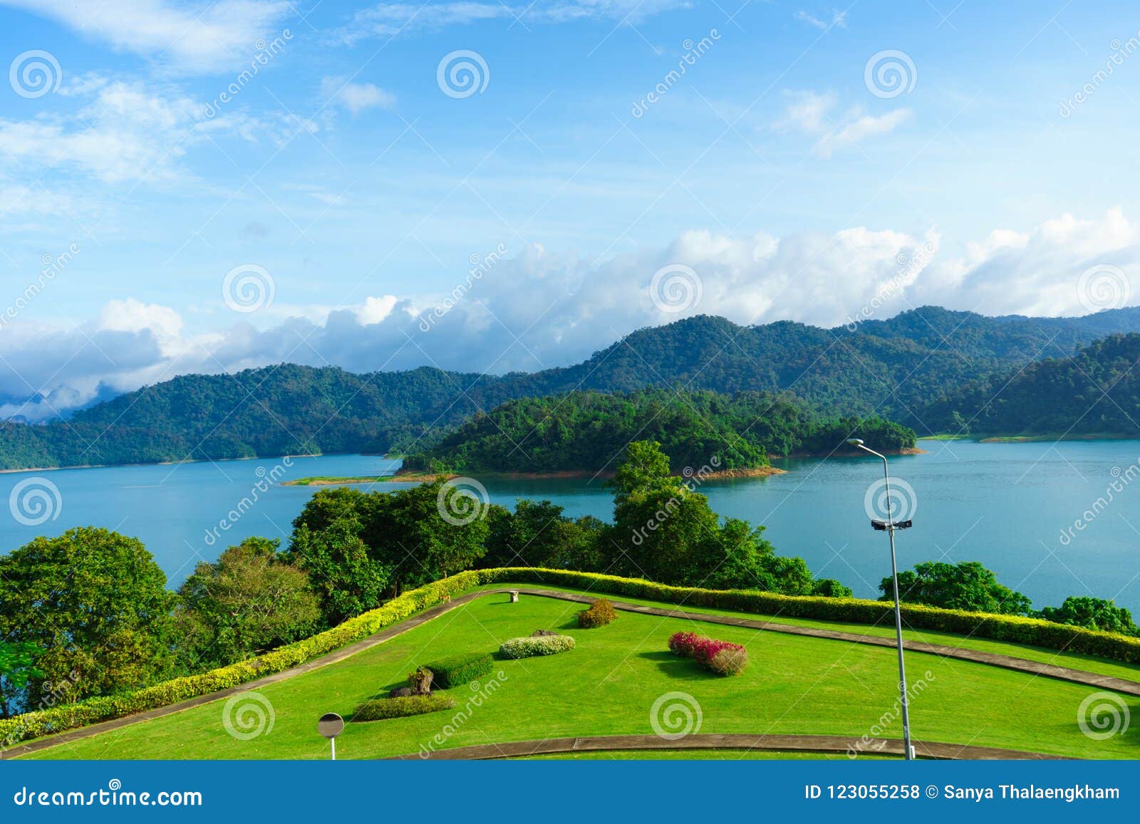 Ratchaprapha Dam or Cheow Lan Dam is a Beautiful View at Surat T Stock ...