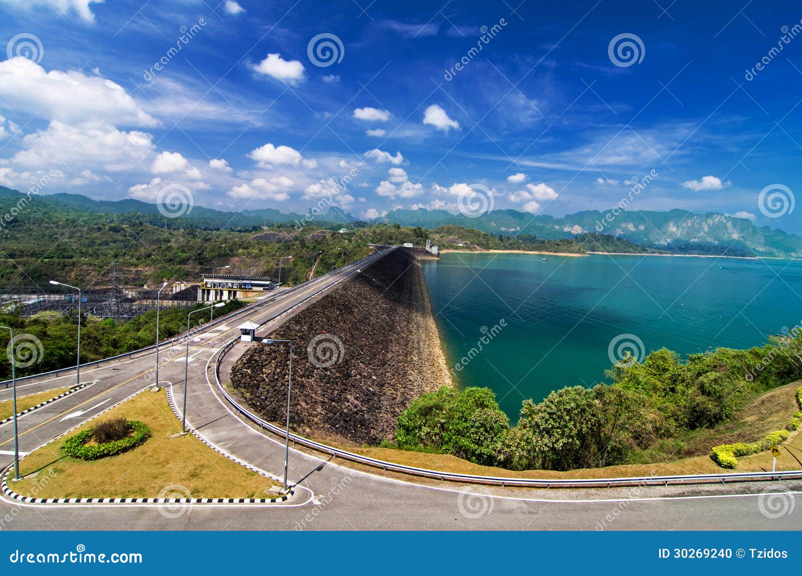 Ratchaprapha Dam stock photo. Image of industry, electrical - 30269240