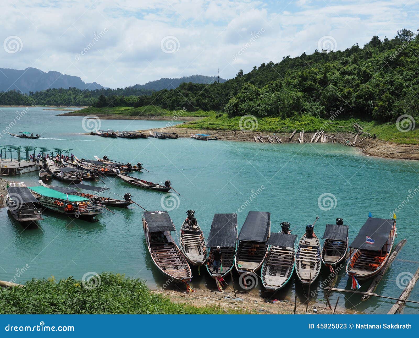Ratchaprapha Dam stock image. Image of southern, thailand - 45825023