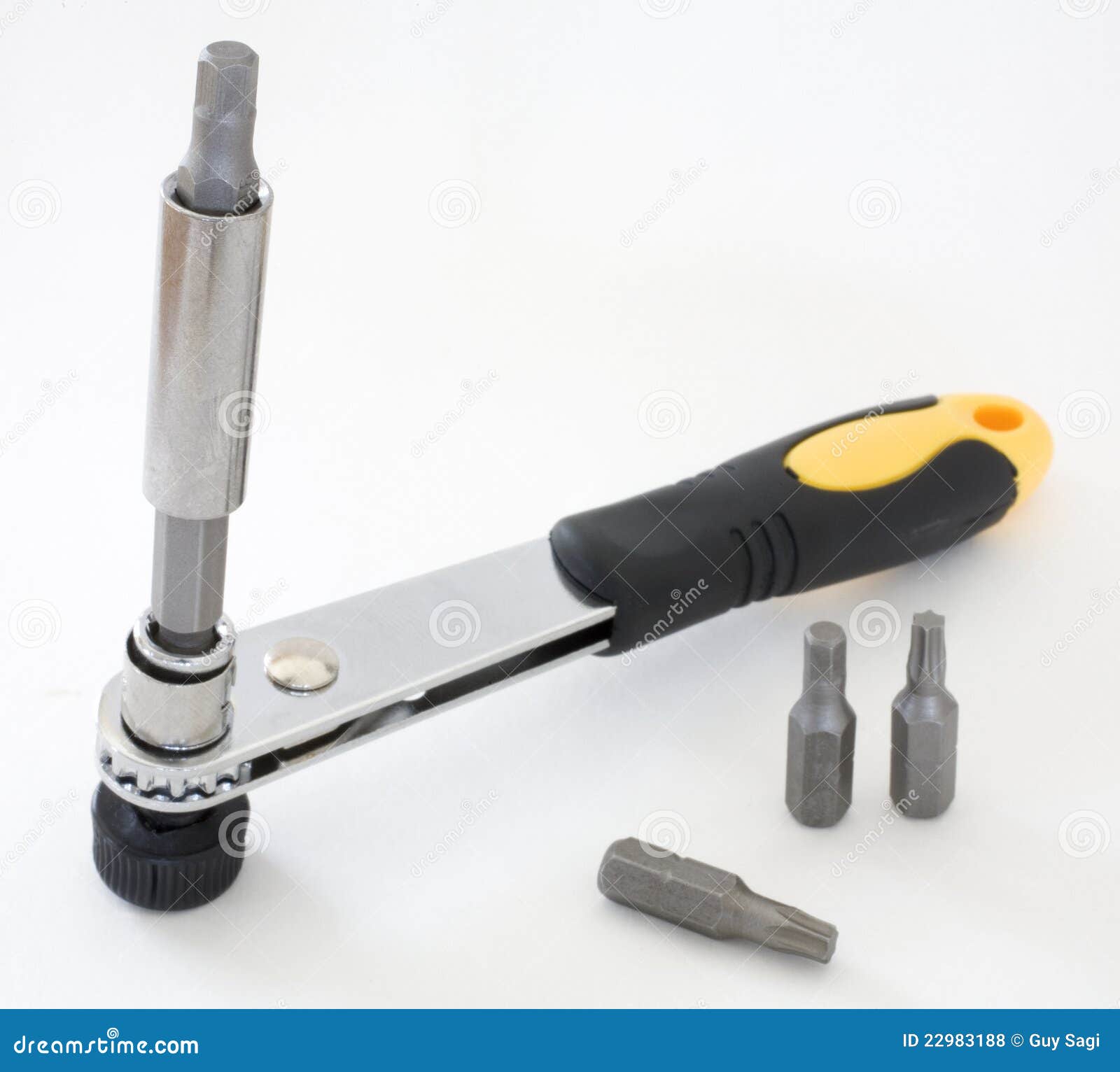 Ratchet stock photo. Image of gray, plastic, wrench, yellow - 22983188