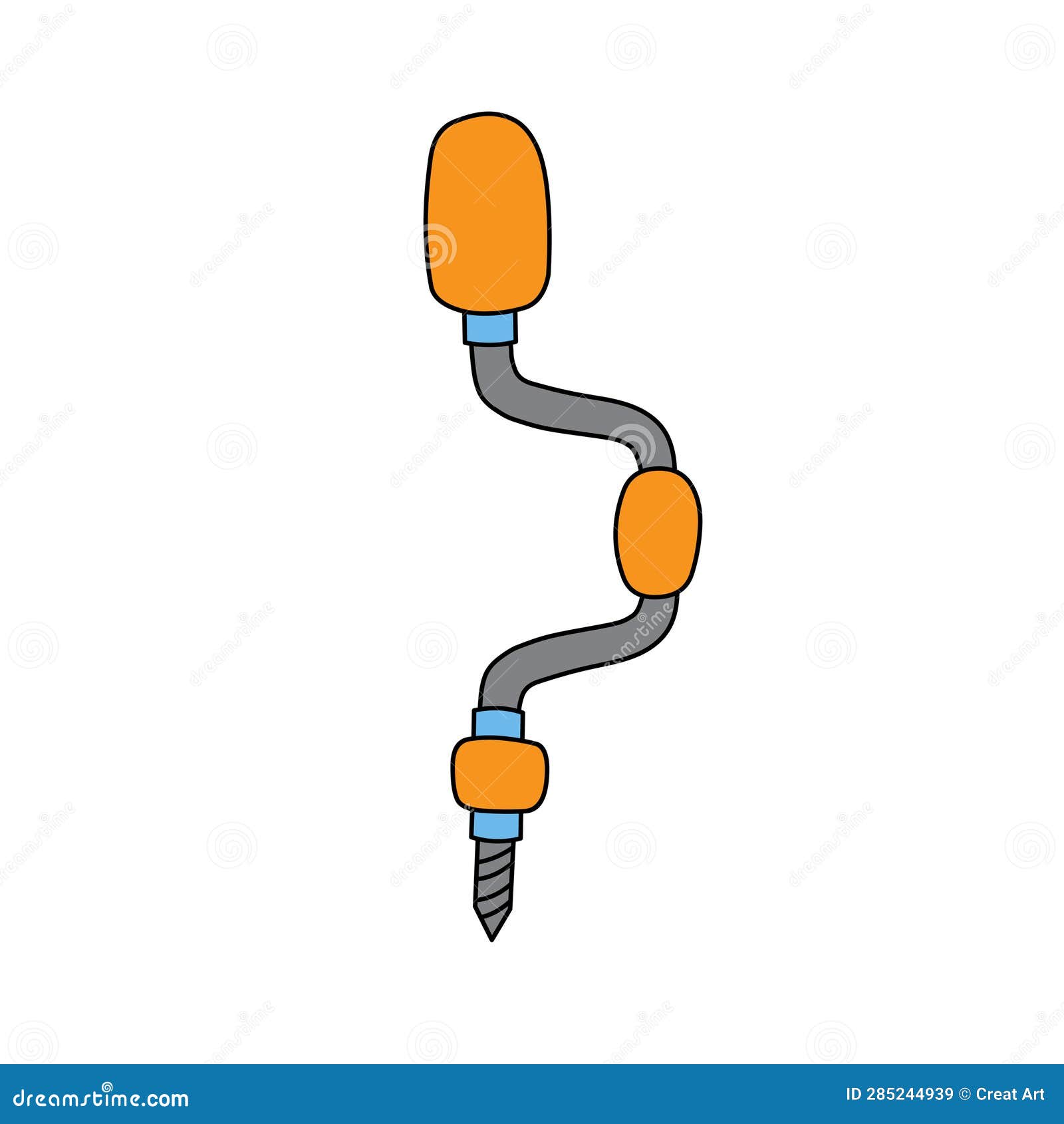 Ratchet Brace Clip Art Vector Illustration Stock Vector - Illustration ...