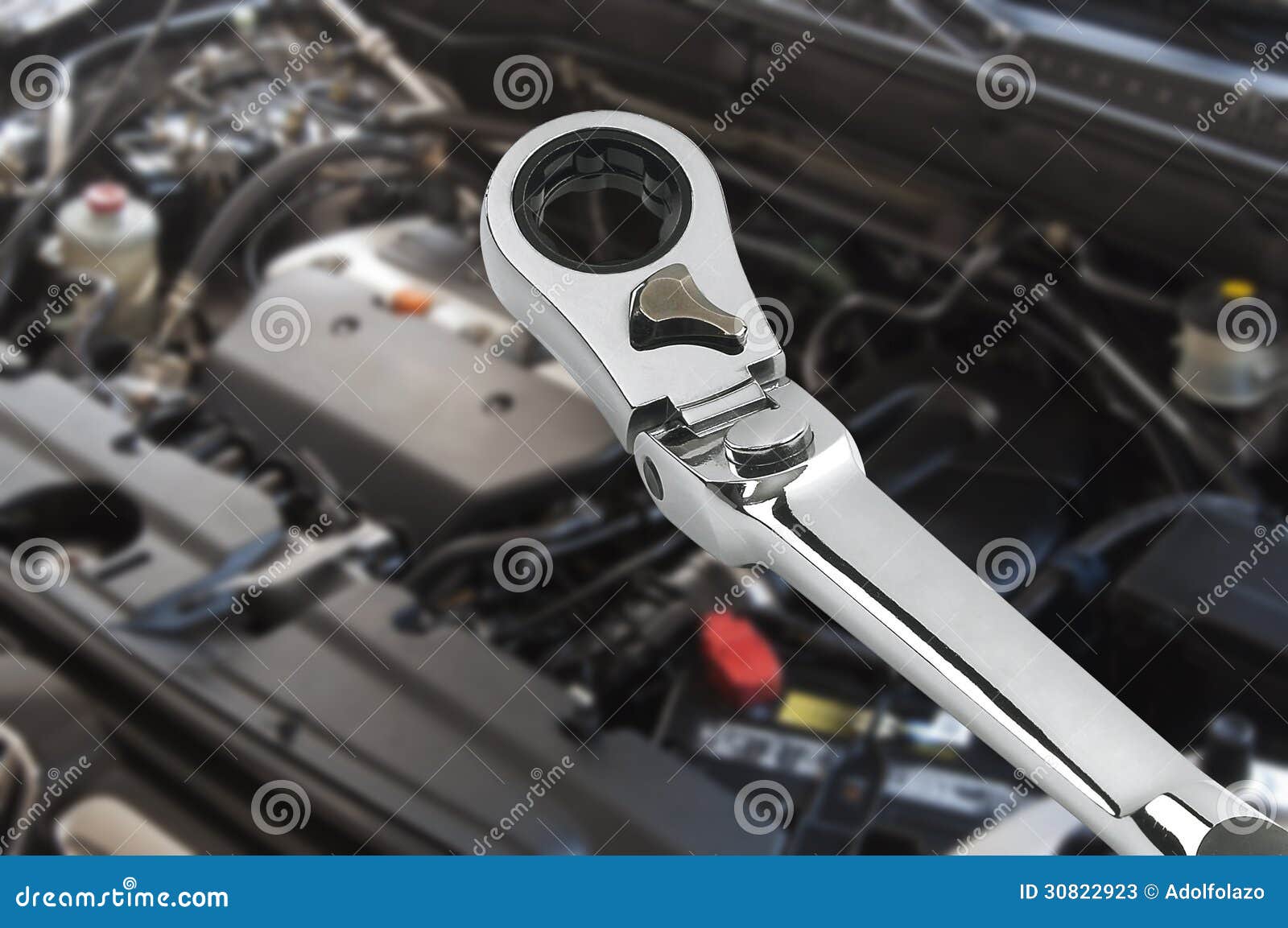 Ratchet and engine stock image. Image of repair, tune - 30822923