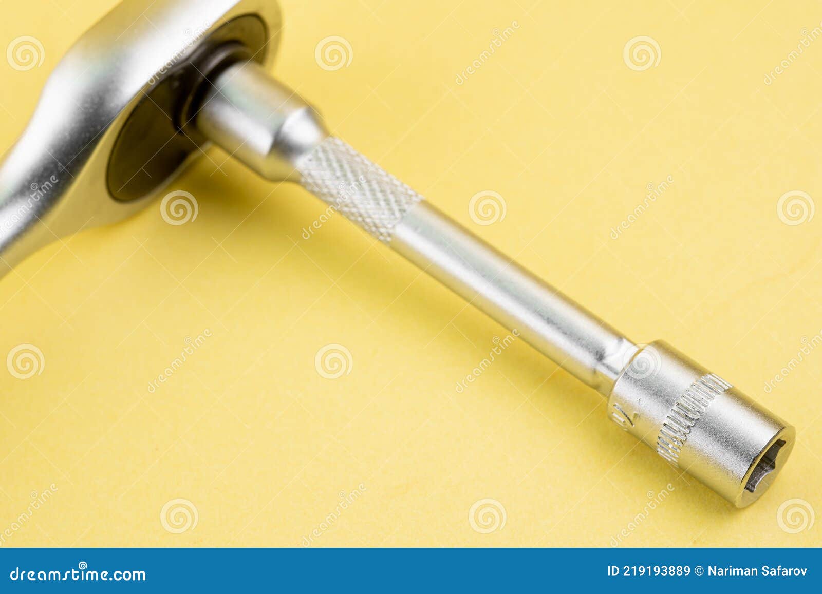 Ratchet with Extended Socket and Bit Adapter Stock Image - Image of ...