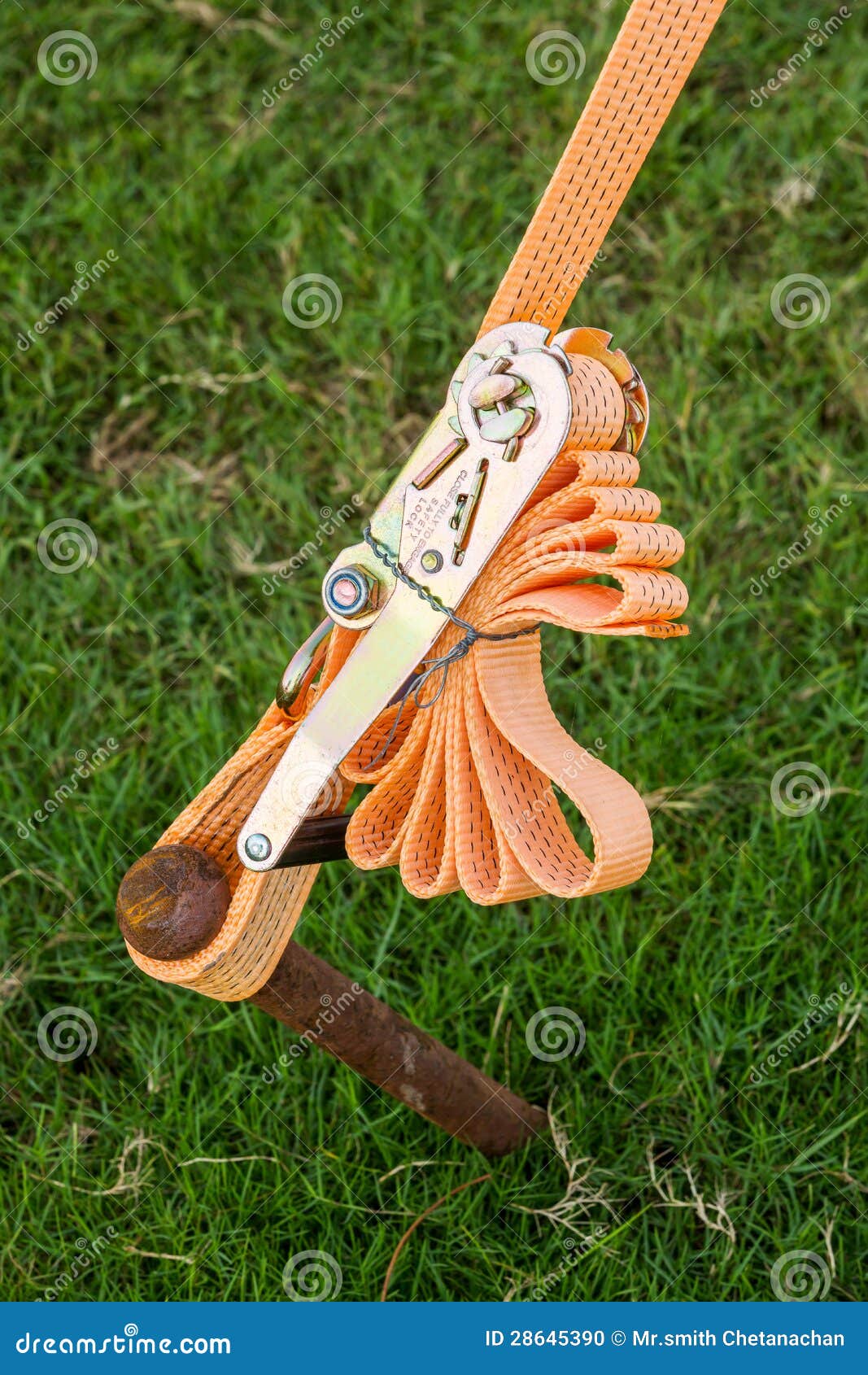 Ratchet lashing stock photo. Image of rope, lawn, tension - 28645390