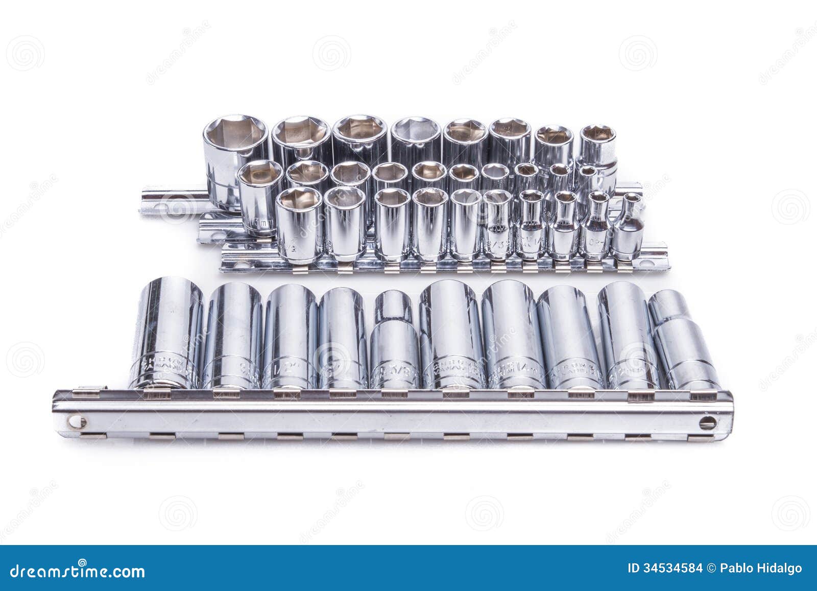 Ratchet Set with Interchangeable Heads Stock Photo - Image of isolated ...