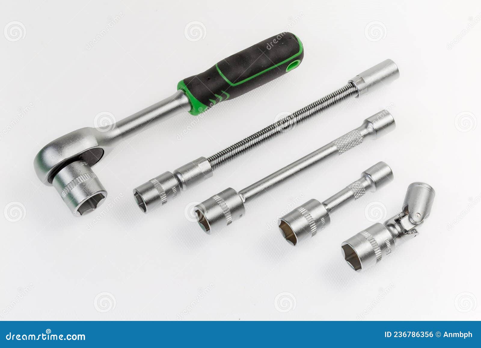 Ratchet Wrench and Different Adapters with Inserted Interchangeable ...