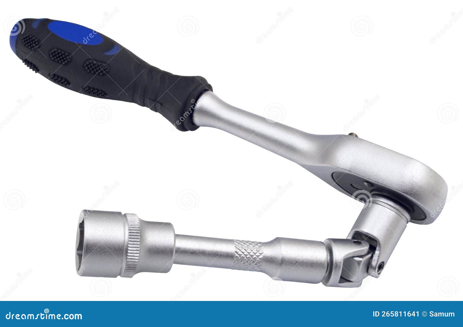 Ratchet Wrench with Rubberized Handle with Hexagonal Socket Stock Image ...
