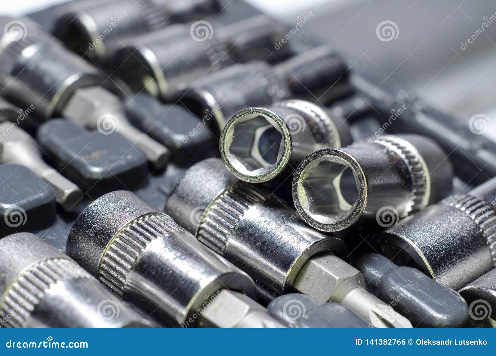 Ratcheting Multi-Bit Screwdriver Stock Photo - Image of background ...