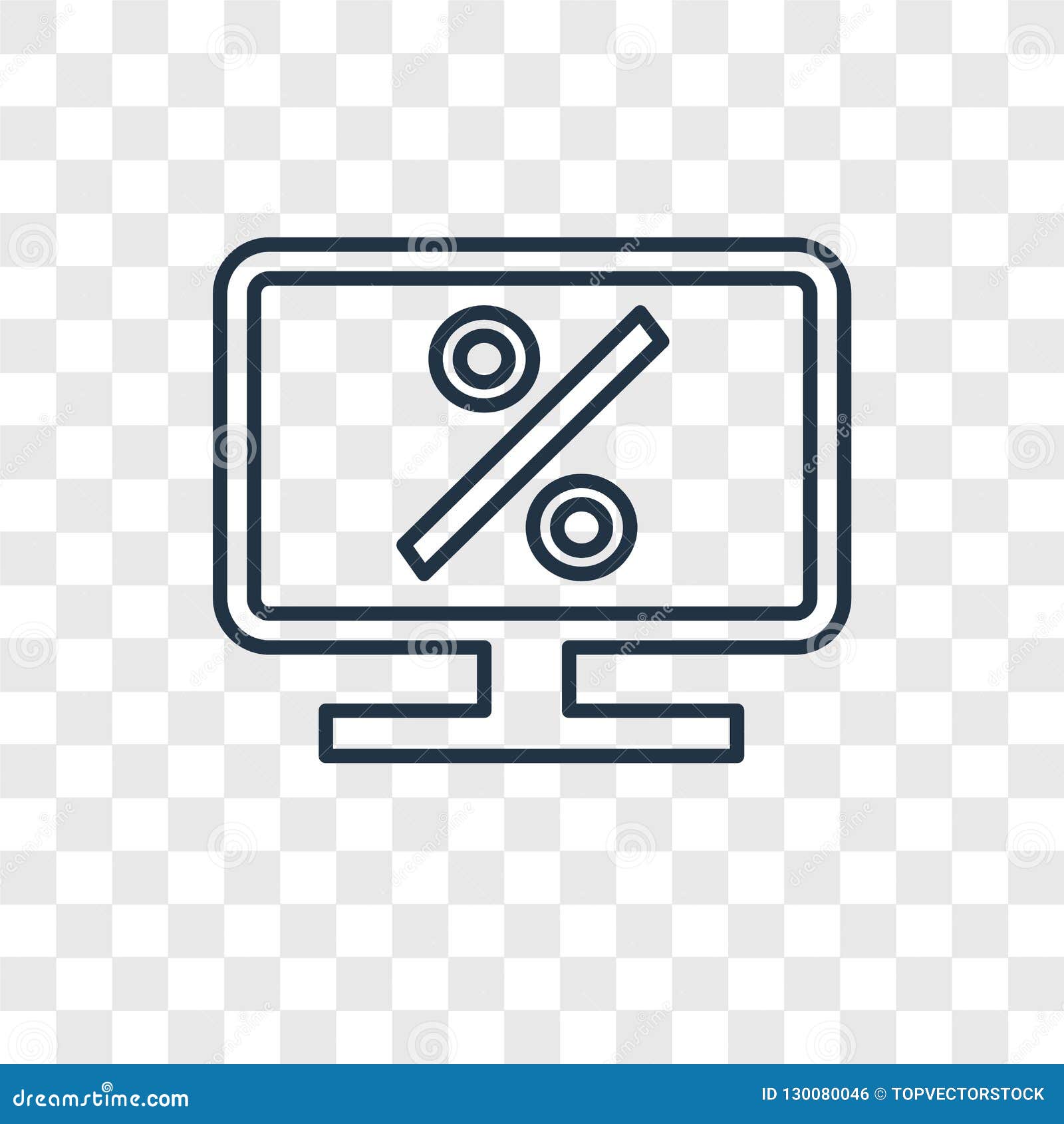 Rate Concept Vector Linear Icon Isolated on Transparent Background ...