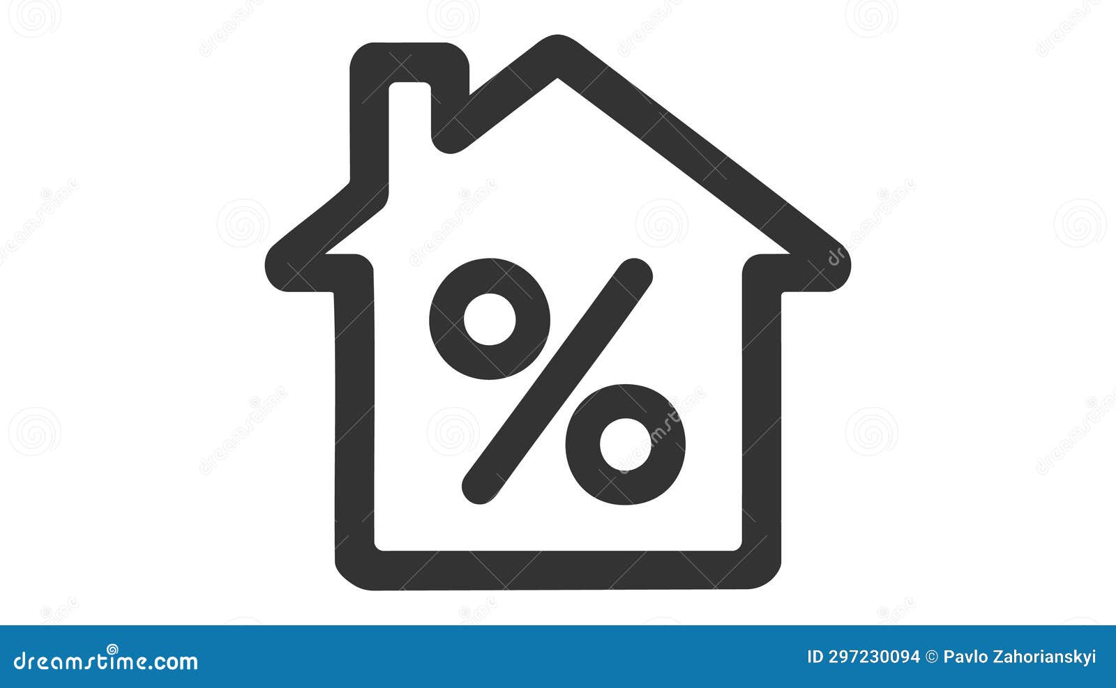 Rate for Mortgage Icon on White Background Stock Vector - Illustration ...