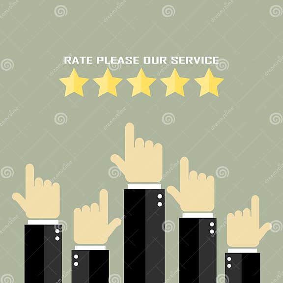 Rate our service poster stock vector. Illustration of poor - 51998979