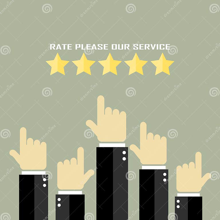 Rate our service poster stock vector. Illustration of poor - 51998979