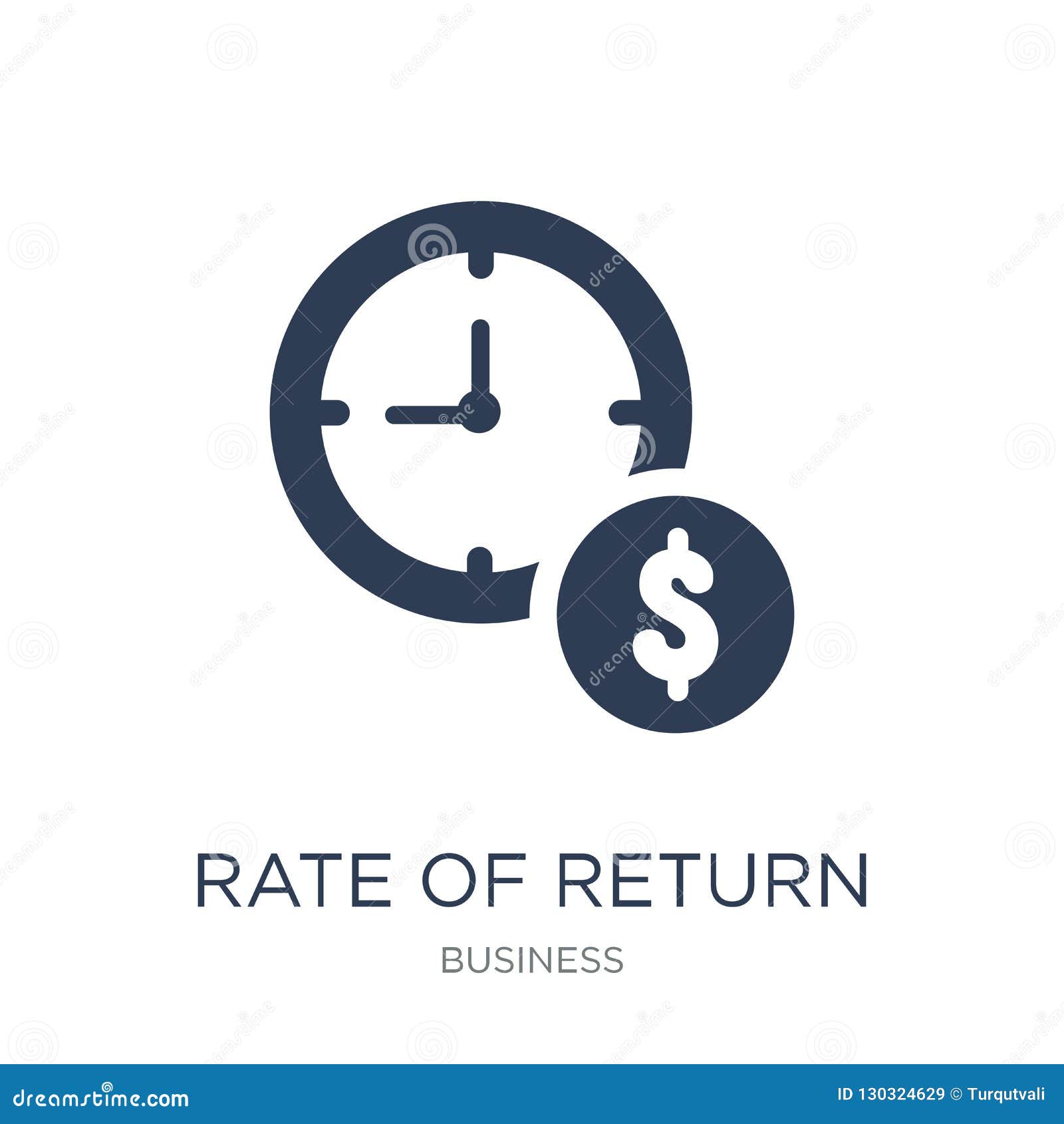 Rate of Return Icon. Trendy Flat Vector Rate of Return Icon on W Stock ...