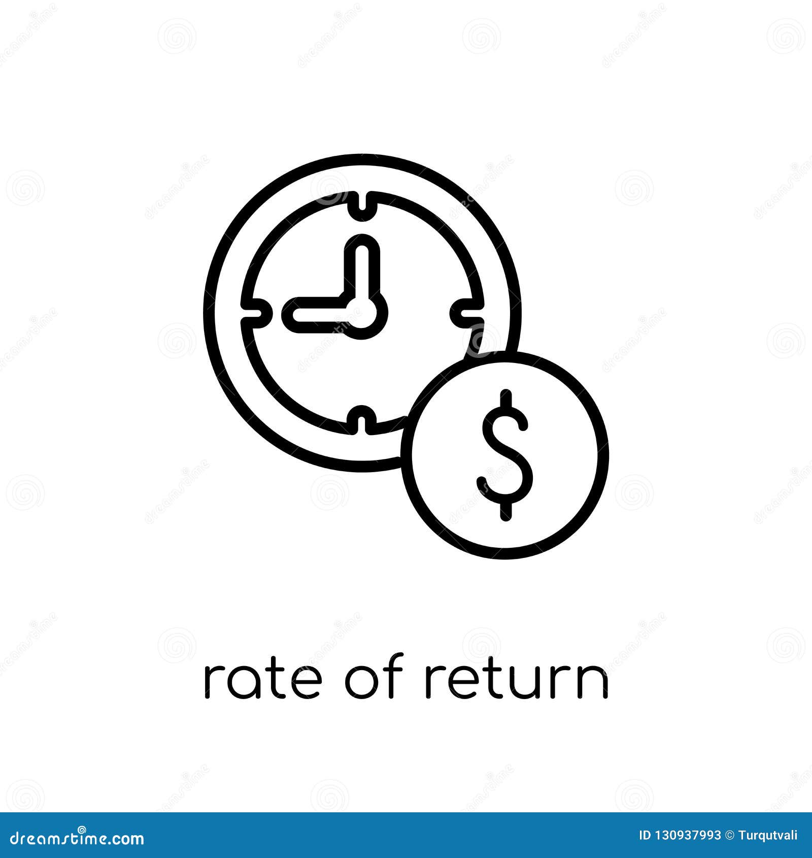 Rate of Return Icon. Trendy Modern Flat Linear Vector Rate of Re Stock ...