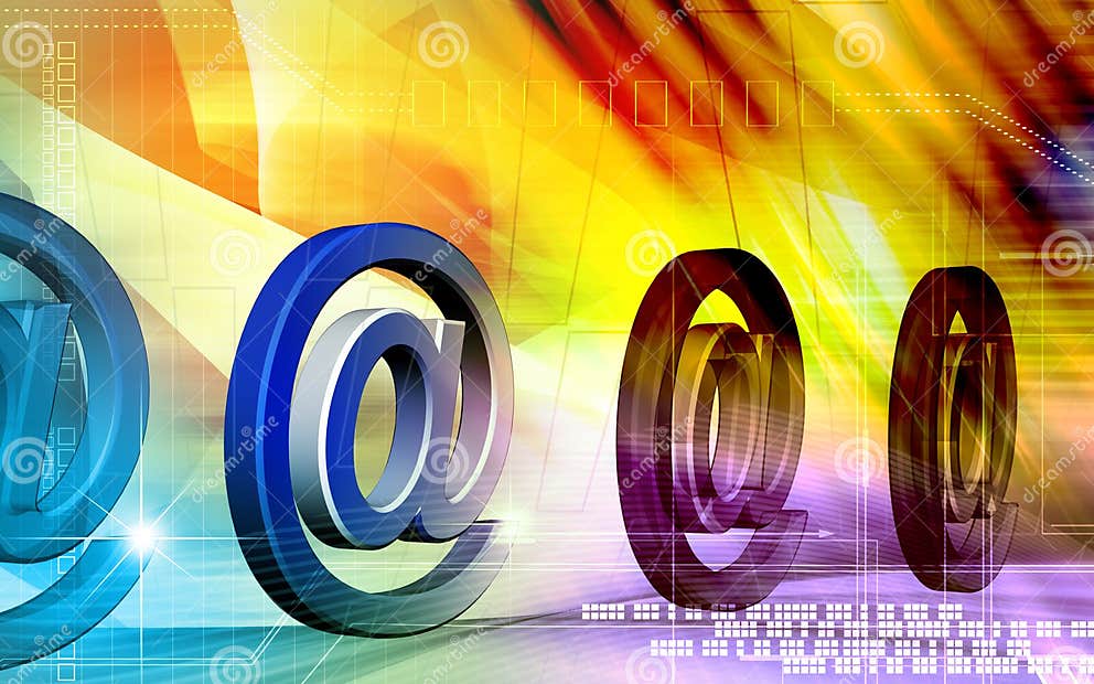 At the rate symbol stock illustration. Illustration of digital - 7177034