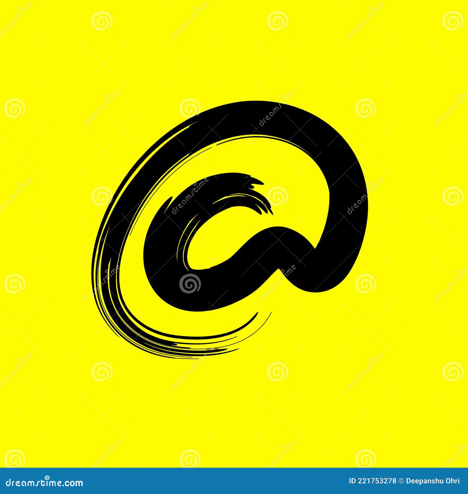 At the Rate Symbol Icon Vector Using Neon Colors in a Brush Stroke ...