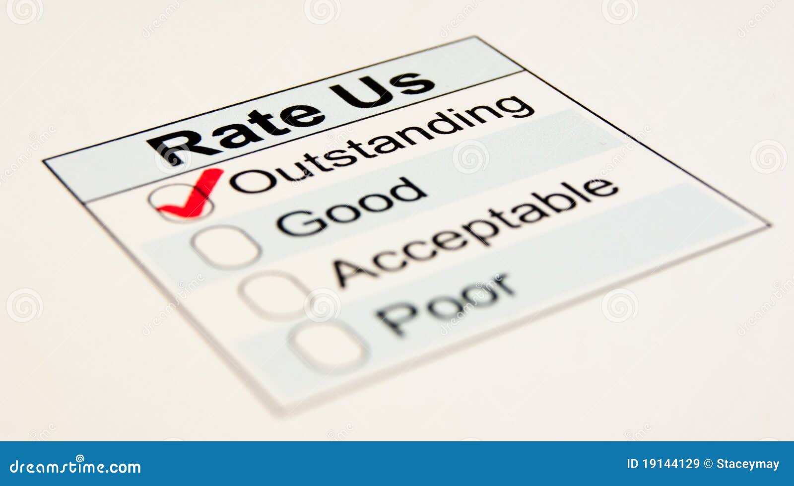 Rate Us! stock image. Image of feedback, grading, card - 19144129