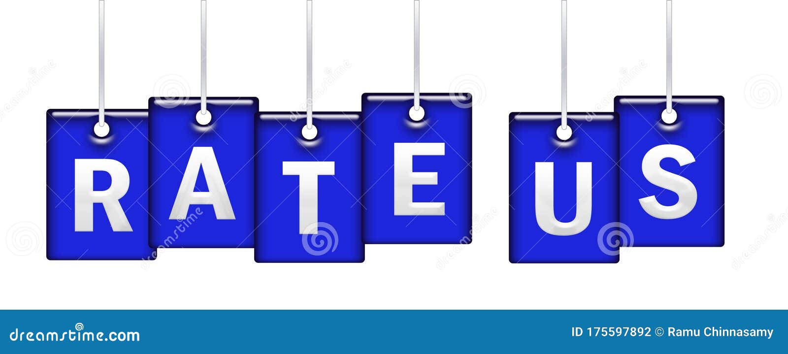 Rate us banner tag stock illustration. Illustration of concept - 175597892