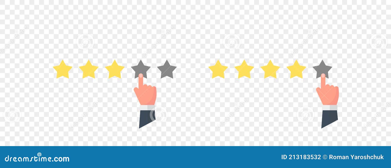 Rate Us Concept. Rate Sign. Rating System Based on Stars Stock Vector ...