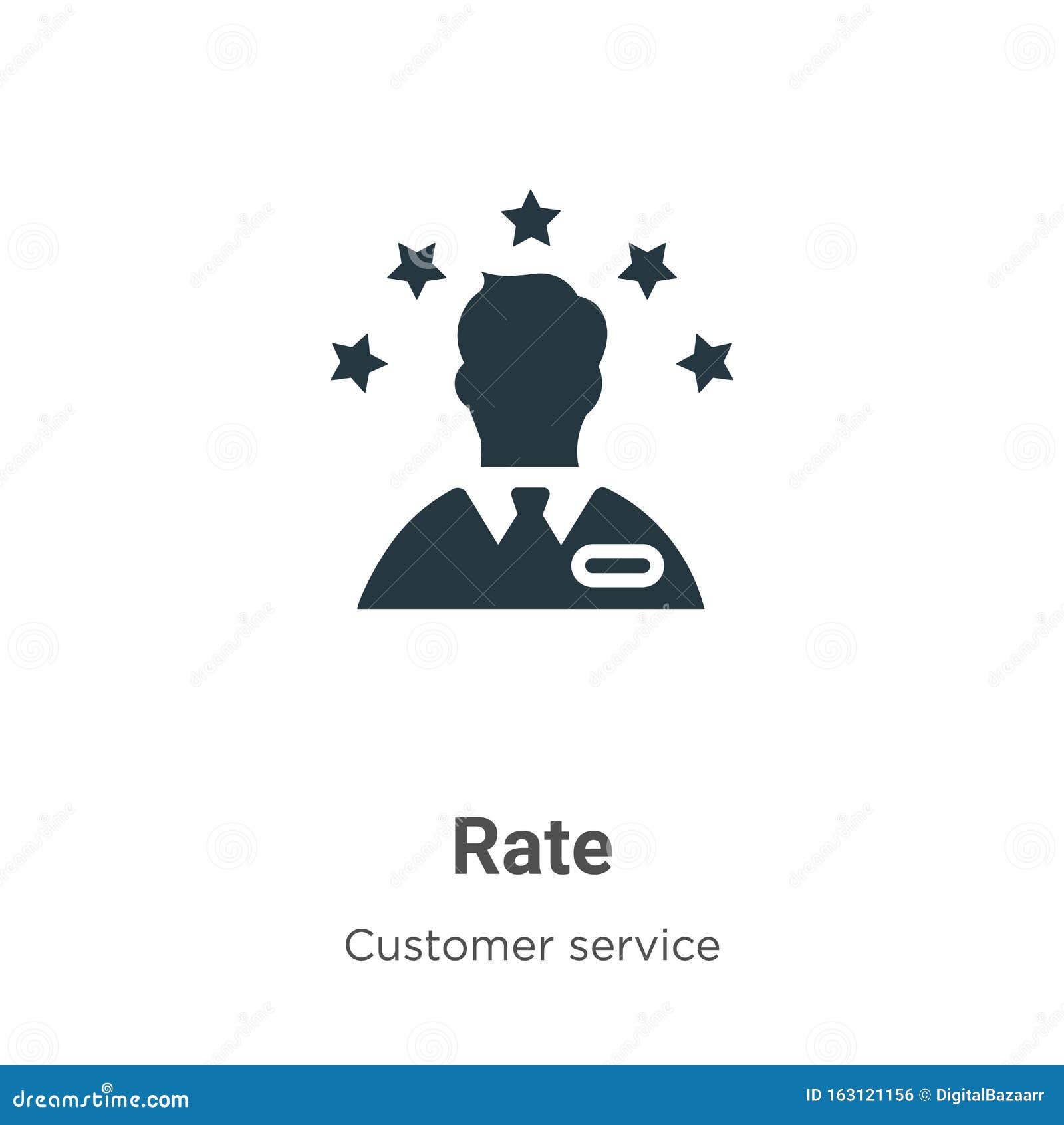 Rate Vector Icon on White Background. Flat Vector Rate Icon Symbol Sign ...