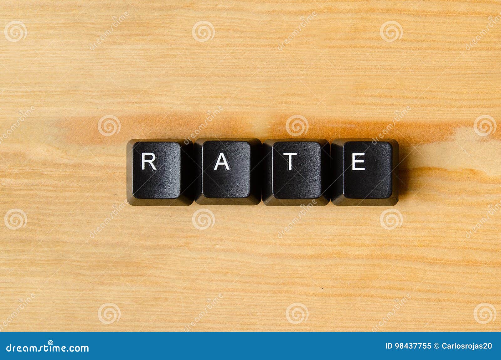 RATE Word On Wooden Cube Blocks On Office Table Royalty-Free Stock ...