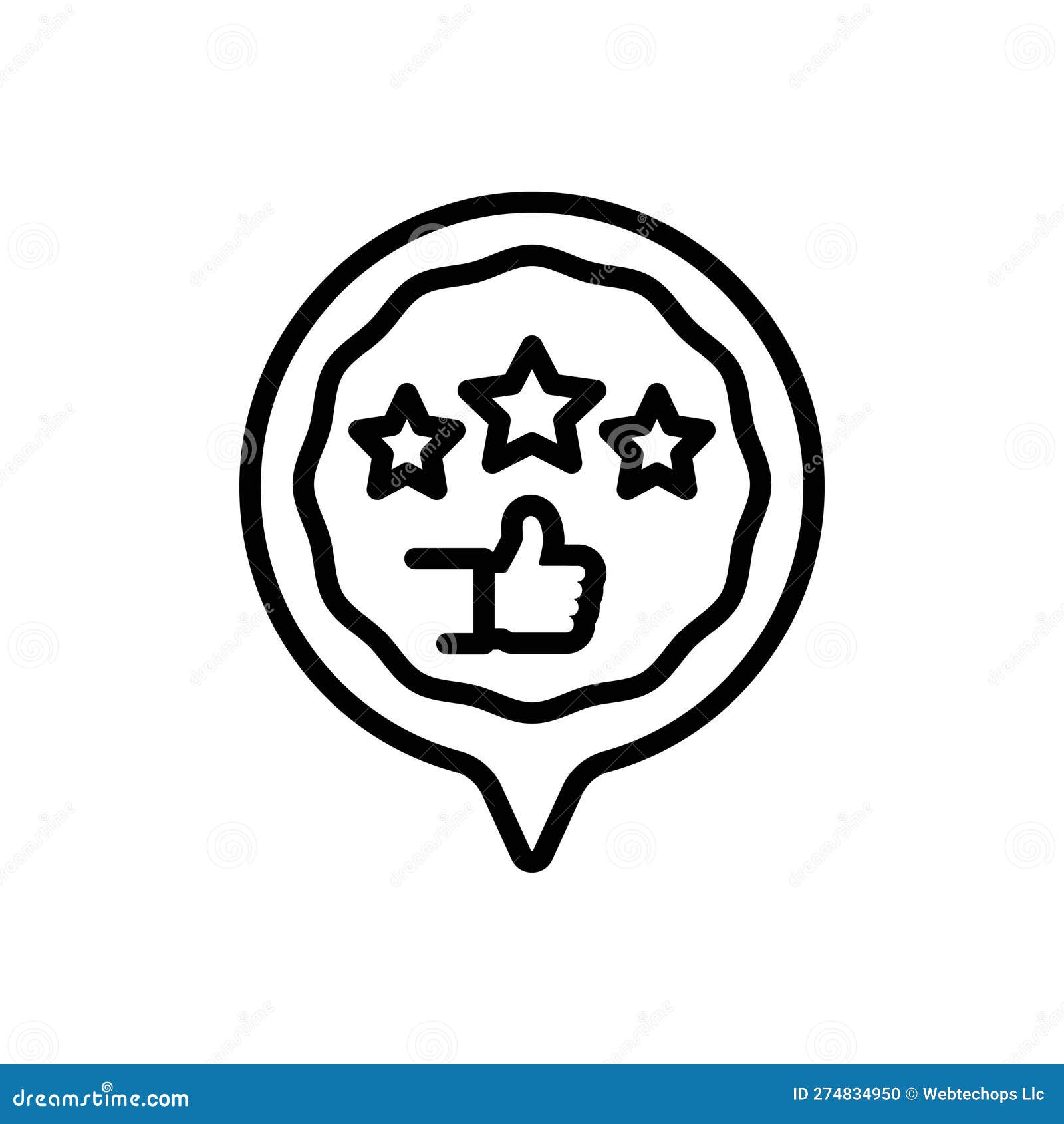 Black Line Icon for Rated, Evaluated and Rating Stock Vector ...