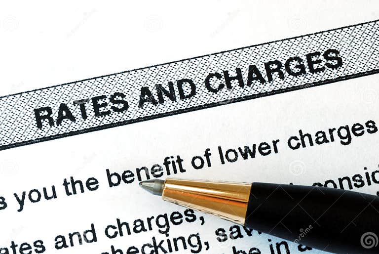 The Rates and Charges from a Bank Statement Stock Image - Image of ...