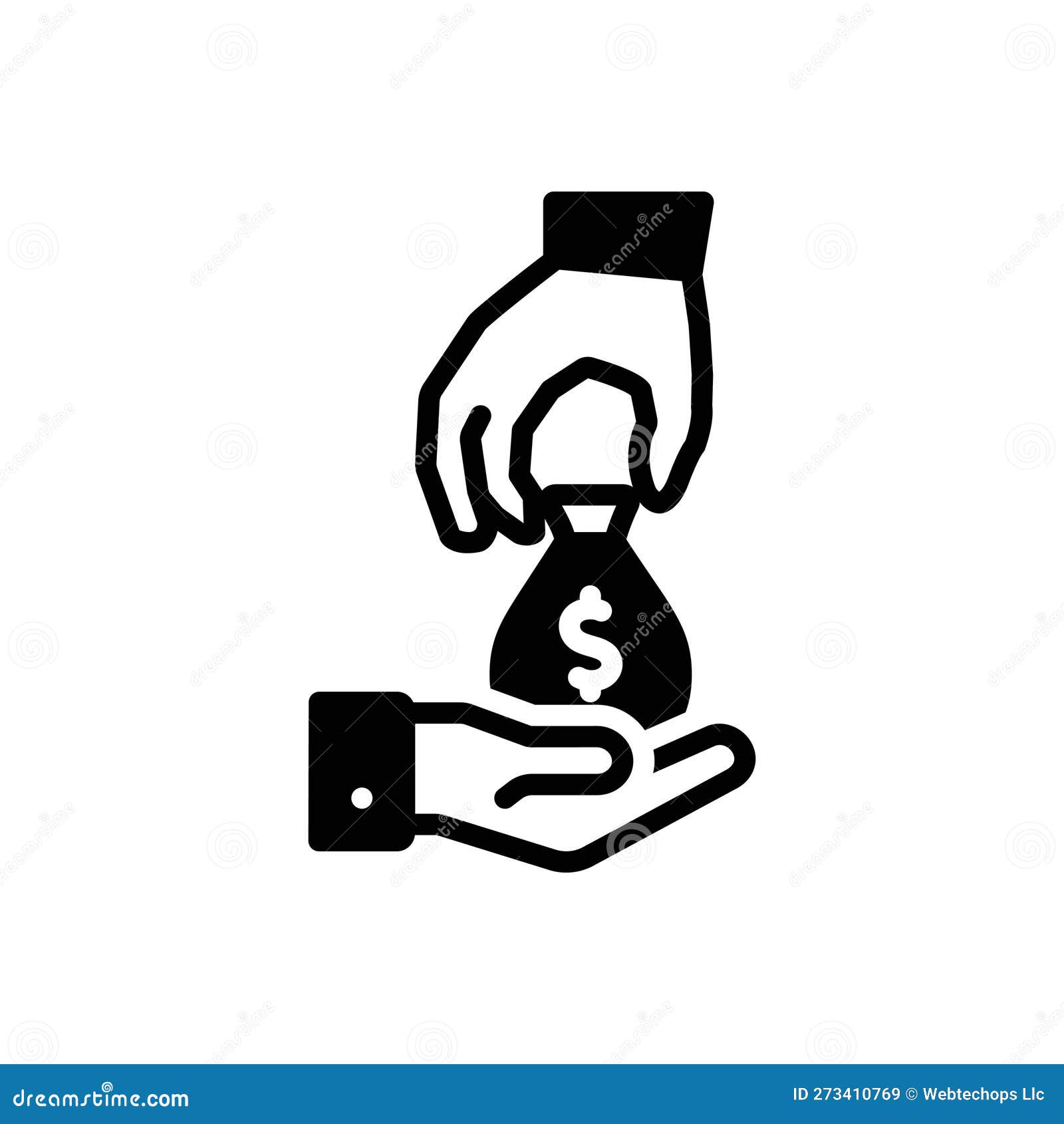 Black Solid Icon for Rates, Charge and Payment Stock Vector ...