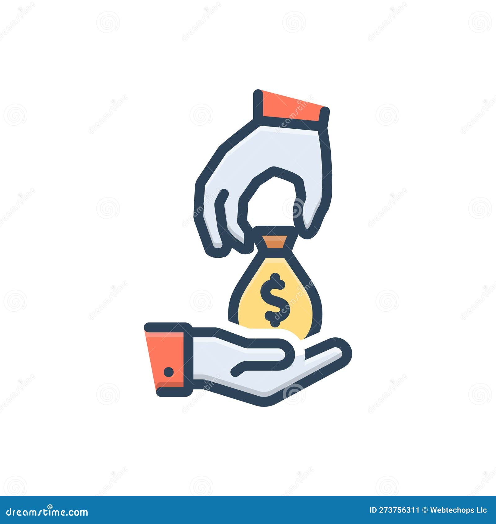 Color Illustration Icon for Rates, Charge and Investment Stock ...