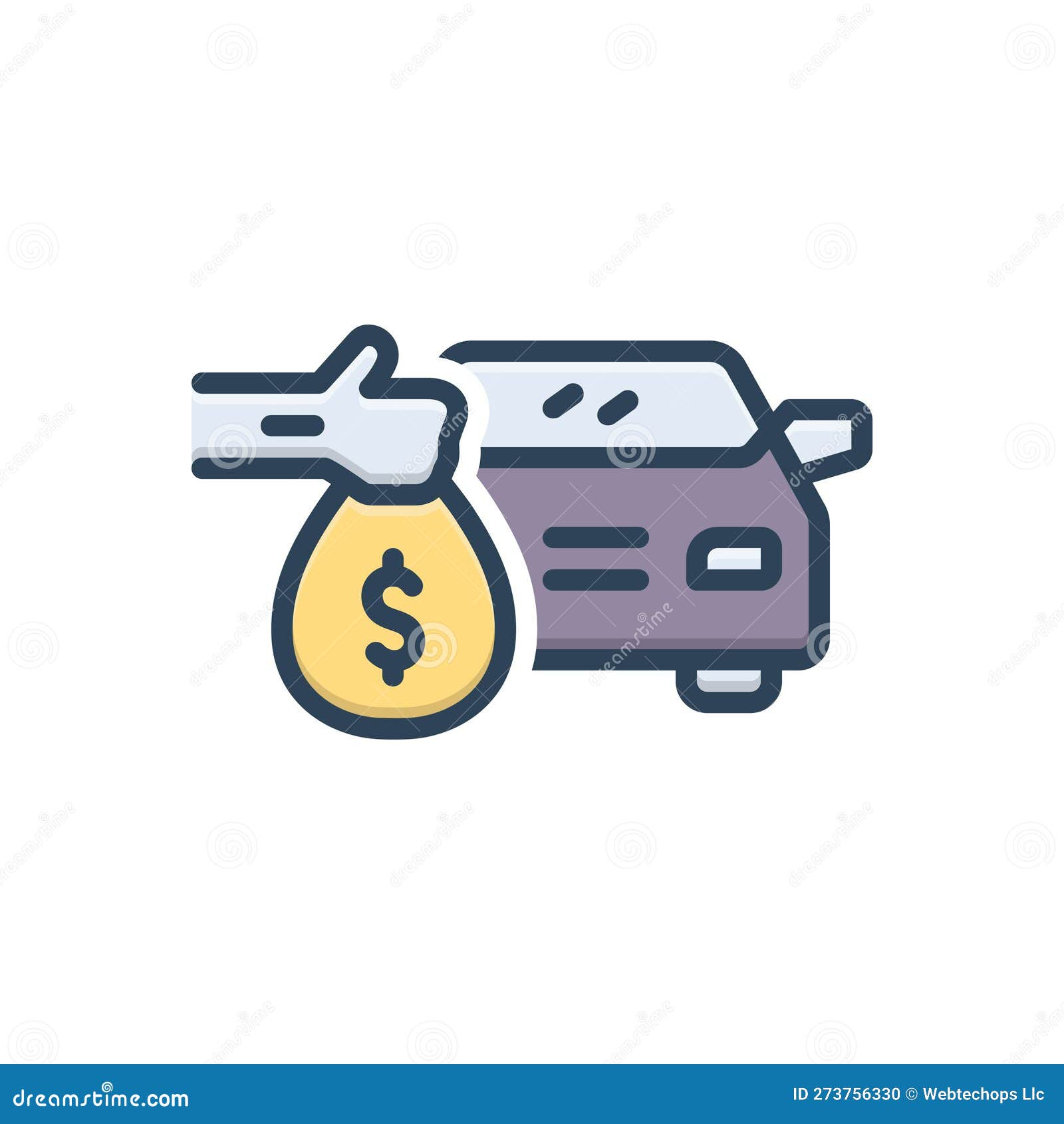 Color Illustration Icon for Rates, Charge and Investment Stock ...