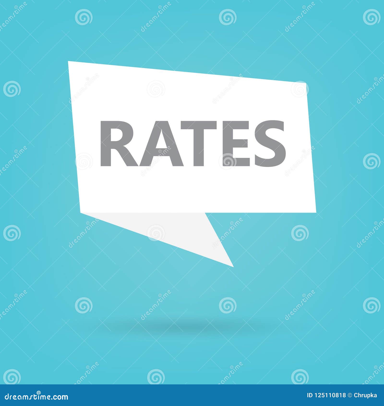 Rates Word on a Speech Bubble Stock Vector - Illustration of finance ...
