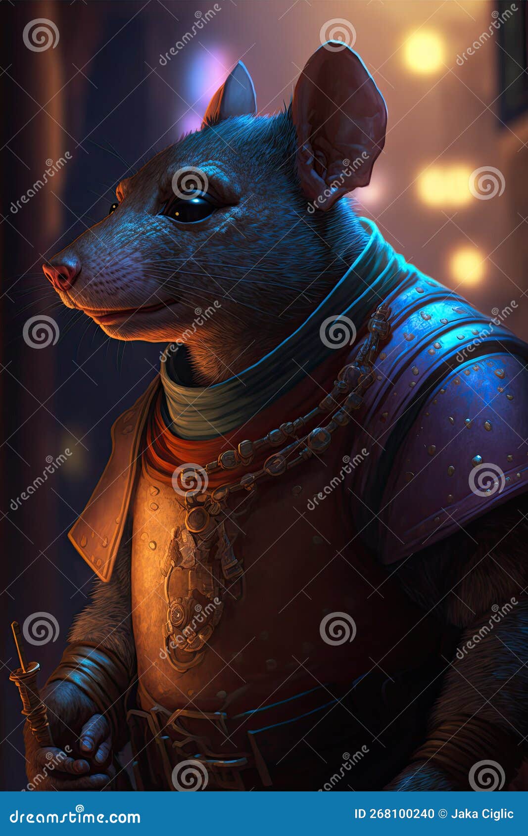 Ratfolk Ysoki Technomancer, AI Generated Stock Illustration ...