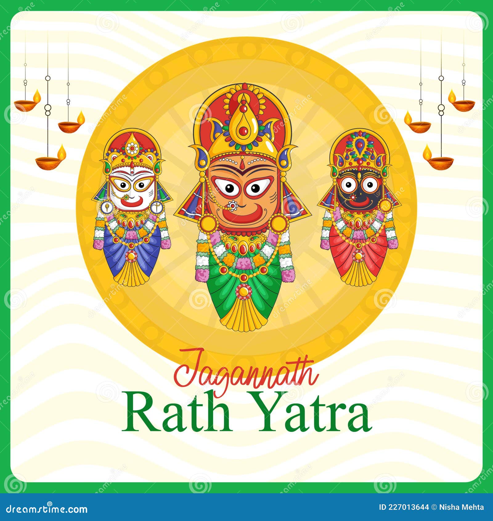 Banner Design of Rath Yatra Festival Stock Vector - Illustration of ...