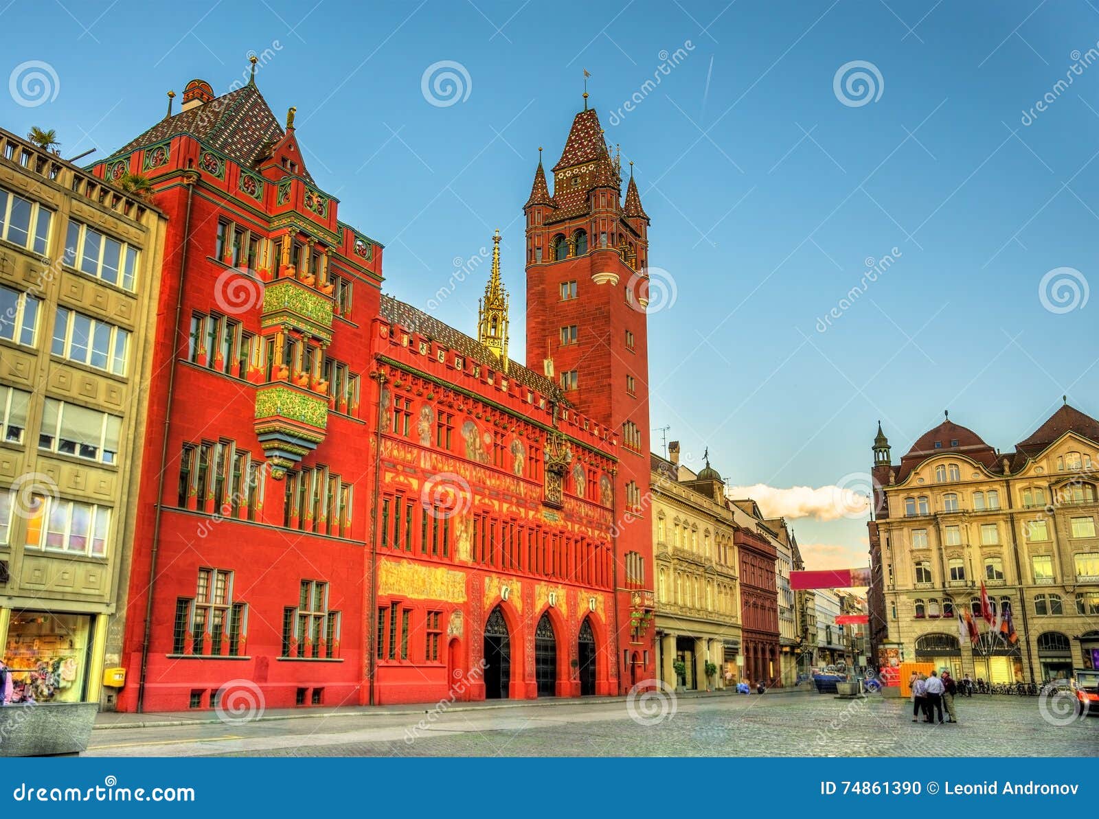 Rathaus, Basel Town Hall - Switzerland Stock Photo - Image of ...
