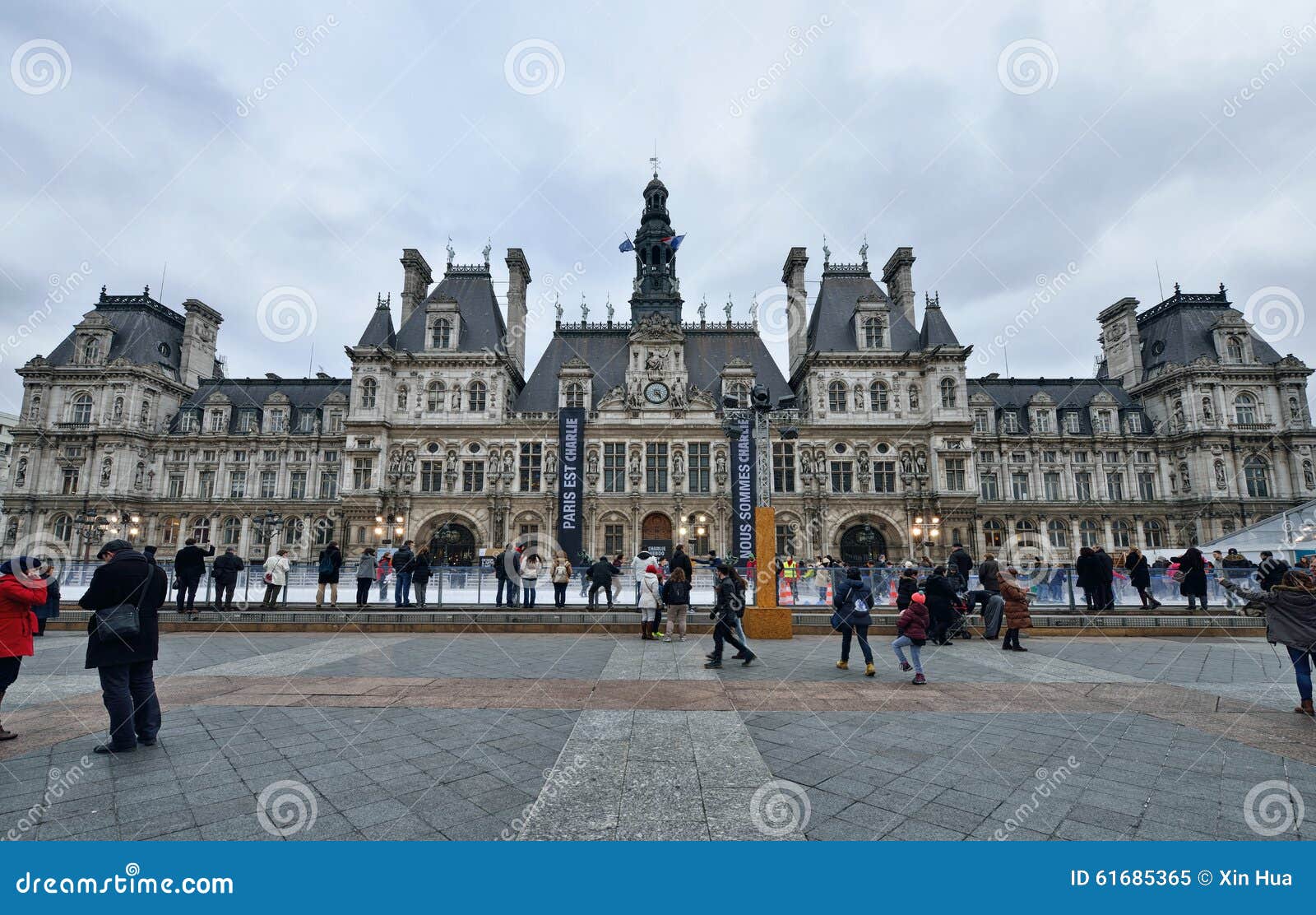 Rathaus, Paris redaktionelles bild. Bild von hotel, europäisch - 61685365