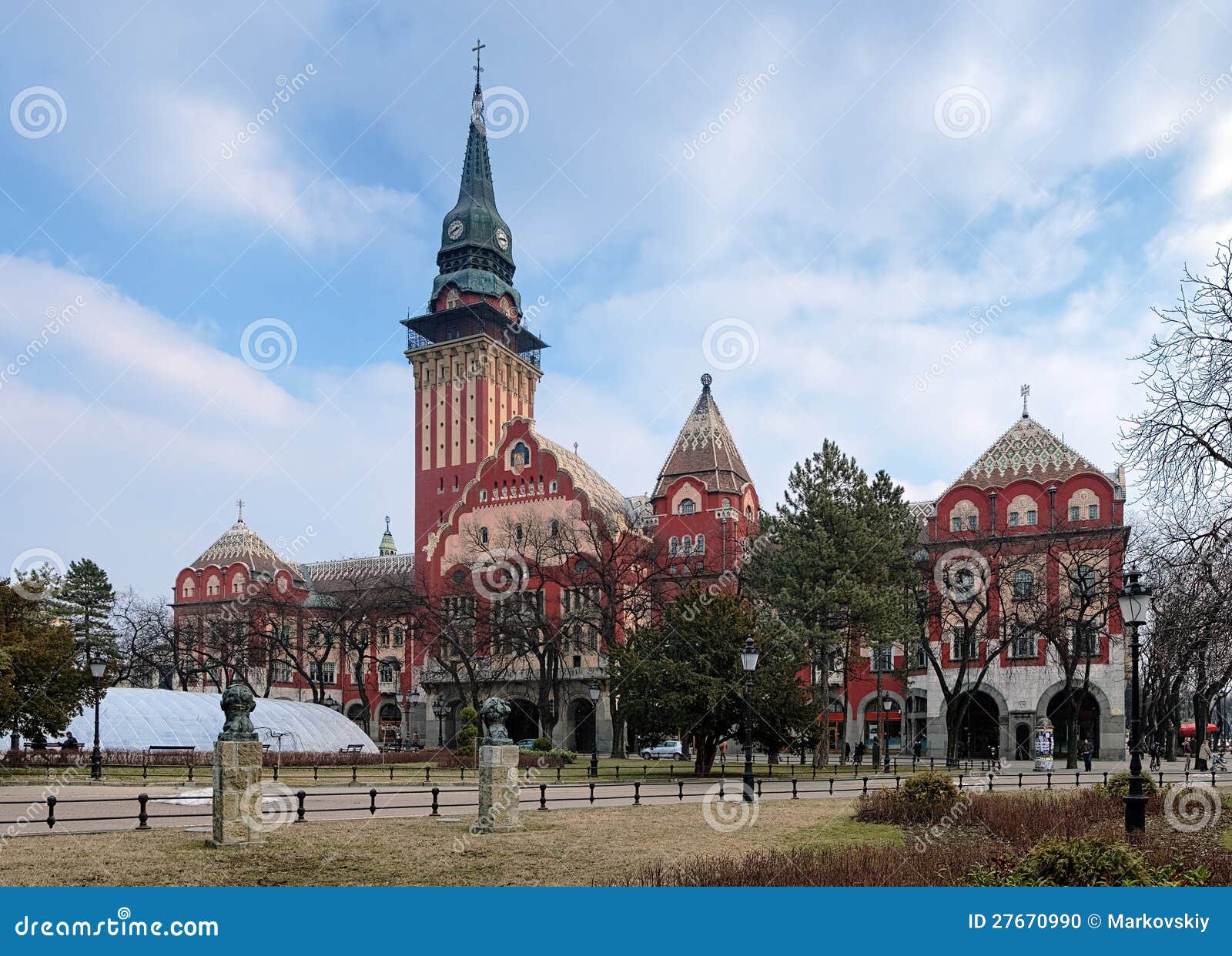 Rathaus in Subotica, Serbien Stockfoto - Bild von verzierung, europa ...
