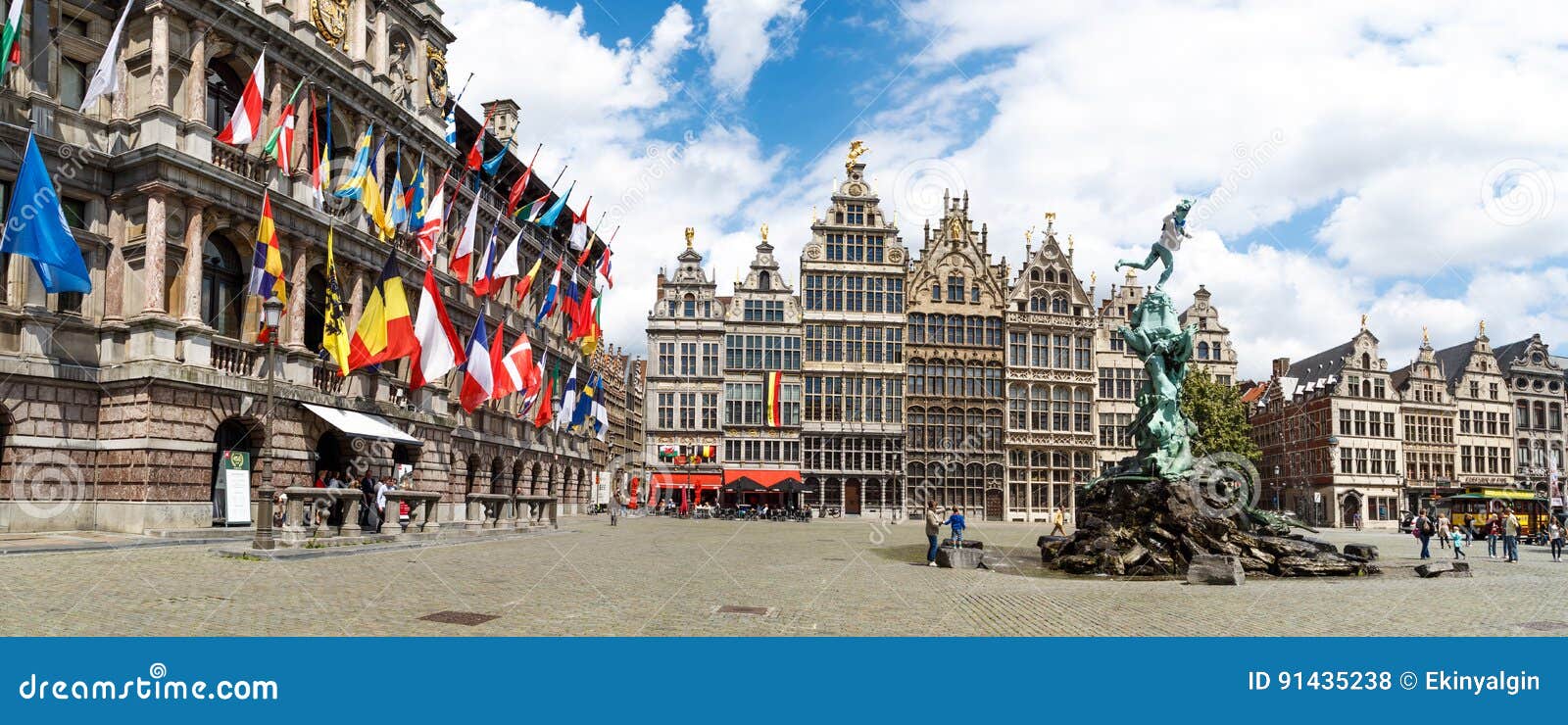 Rathaus Und Alte Stadt in Antwerpen Redaktionelles Stockfoto - Bild von ...