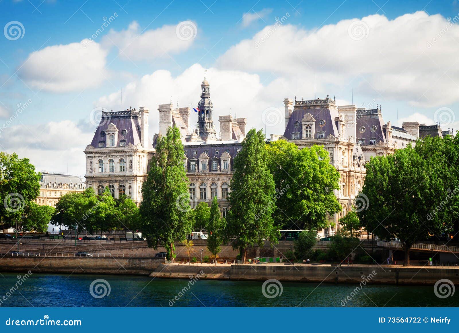 Rathaus Von Paris, Frankreich Stockfoto - Bild von szene, fassade: 73564722