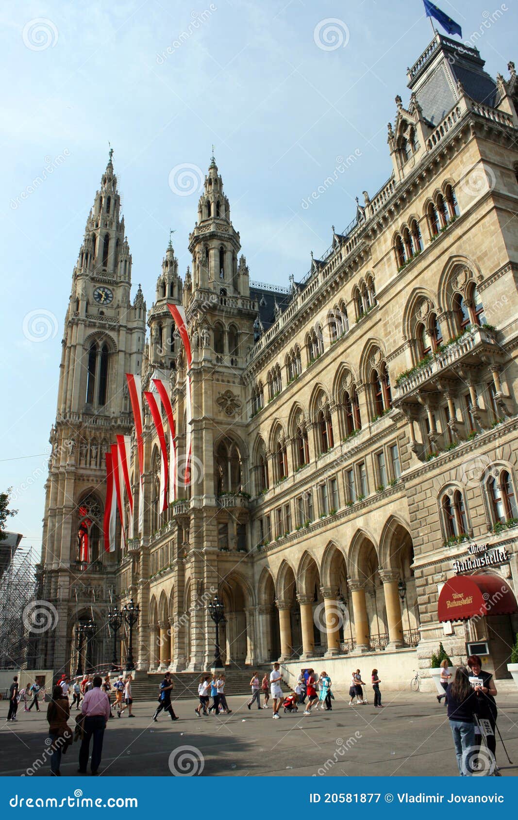 Rathaus Wien editorial photography. Image of windows - 20581877