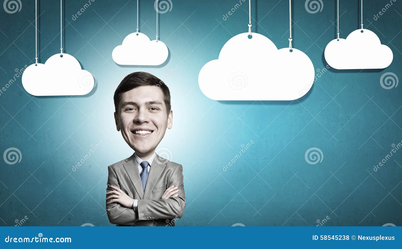 He is rather smart stock photo. Image of bighead, people - 58545238