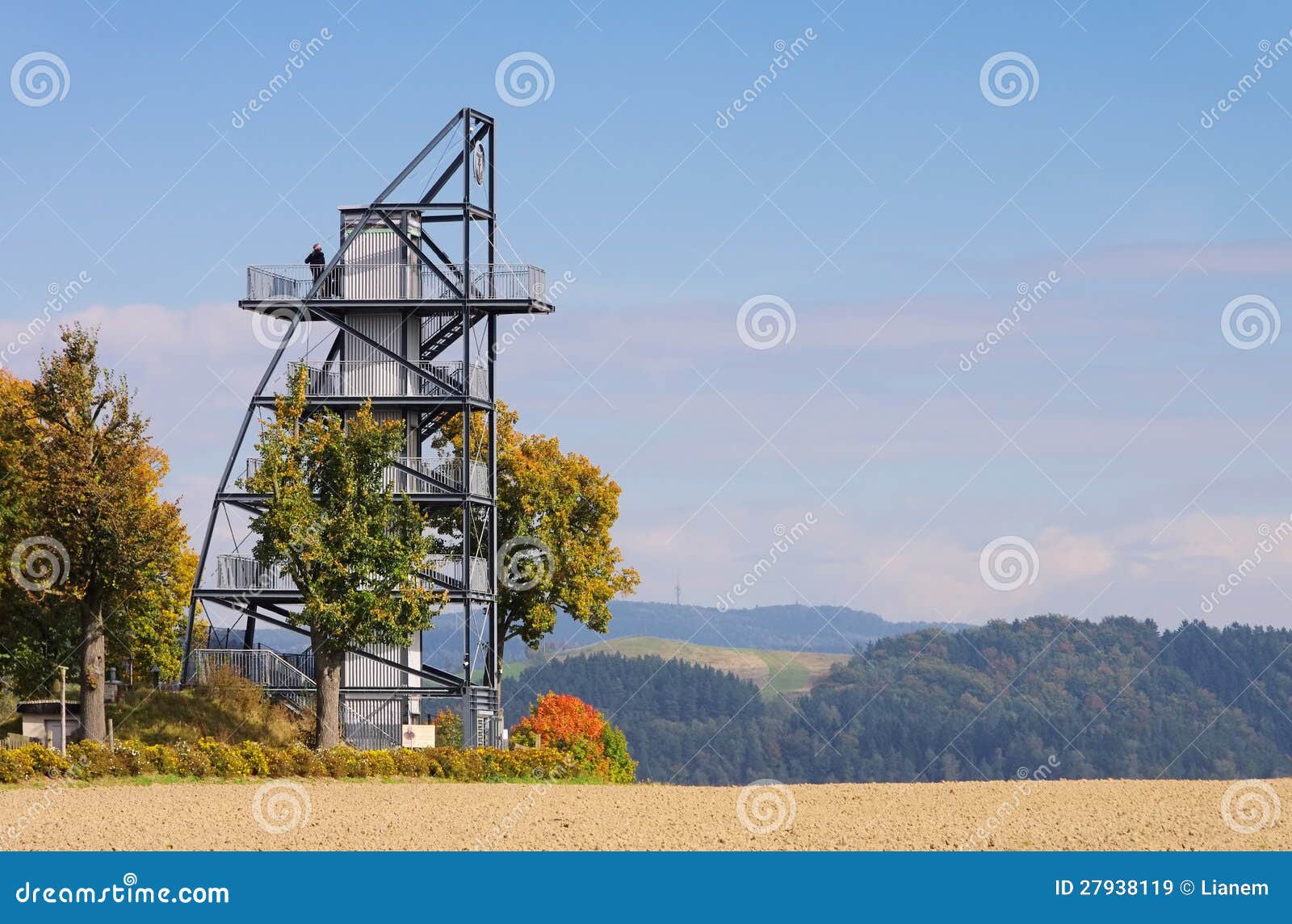 Viewing Tower Constructed From Gratings, Photographed Vertically From ...