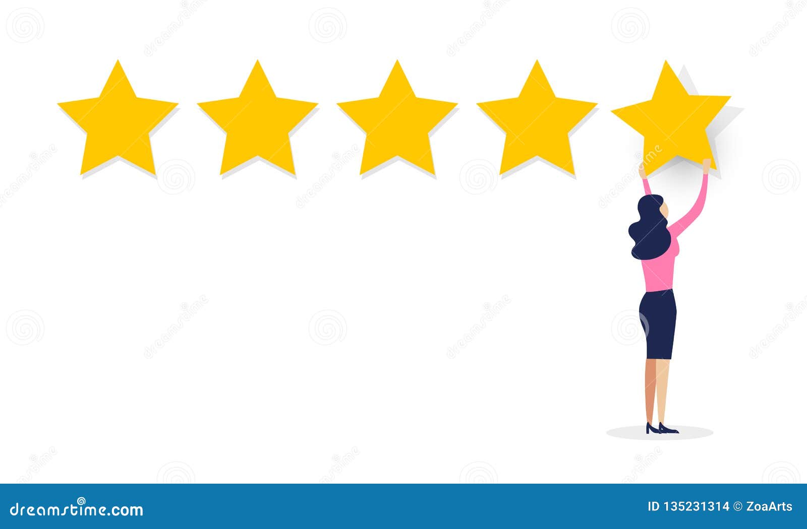 Feedback Concept. Good Review, Supporting Client Service Successful ...