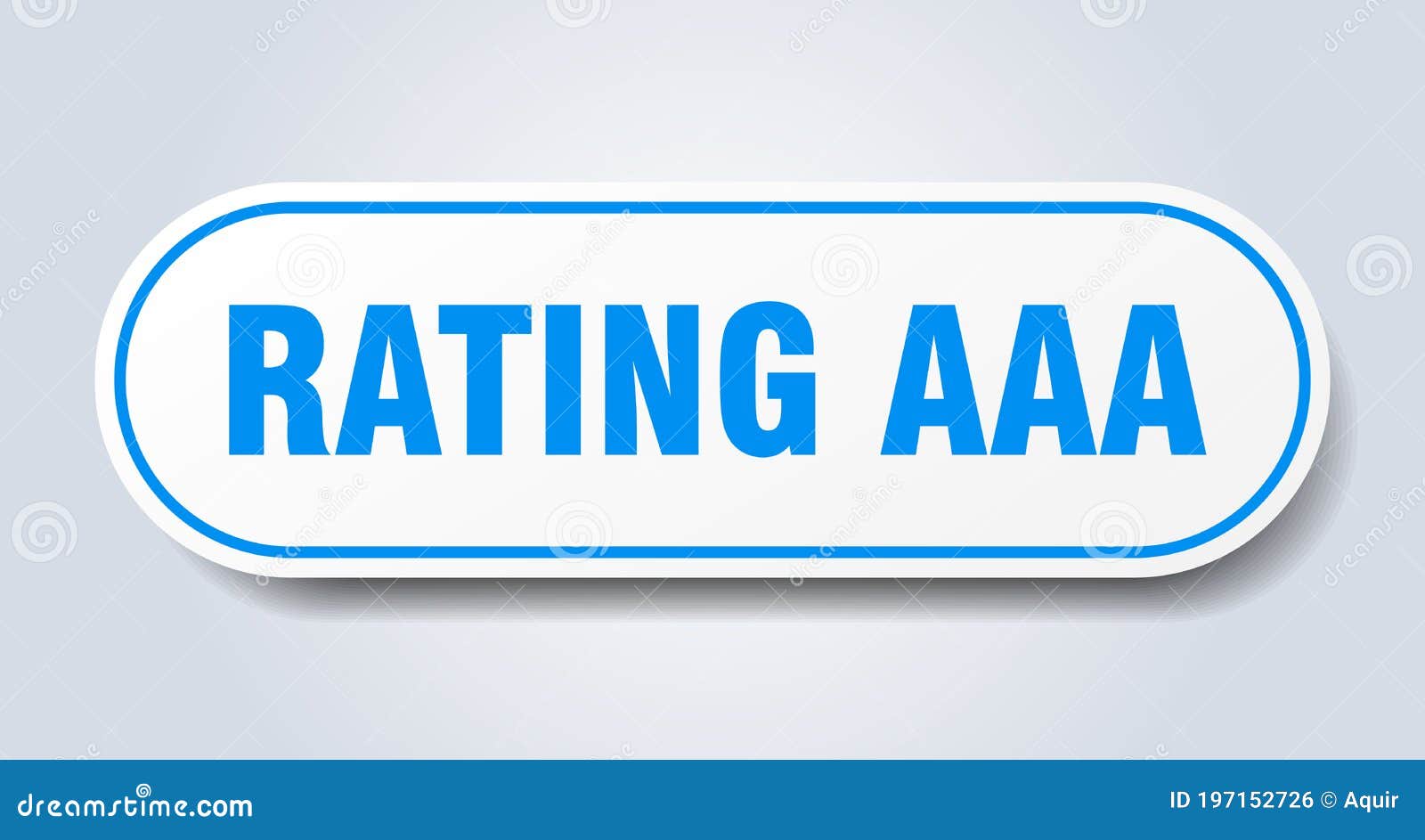 Rating aaa sticker. stock vector. Illustration of stamp - 197152726