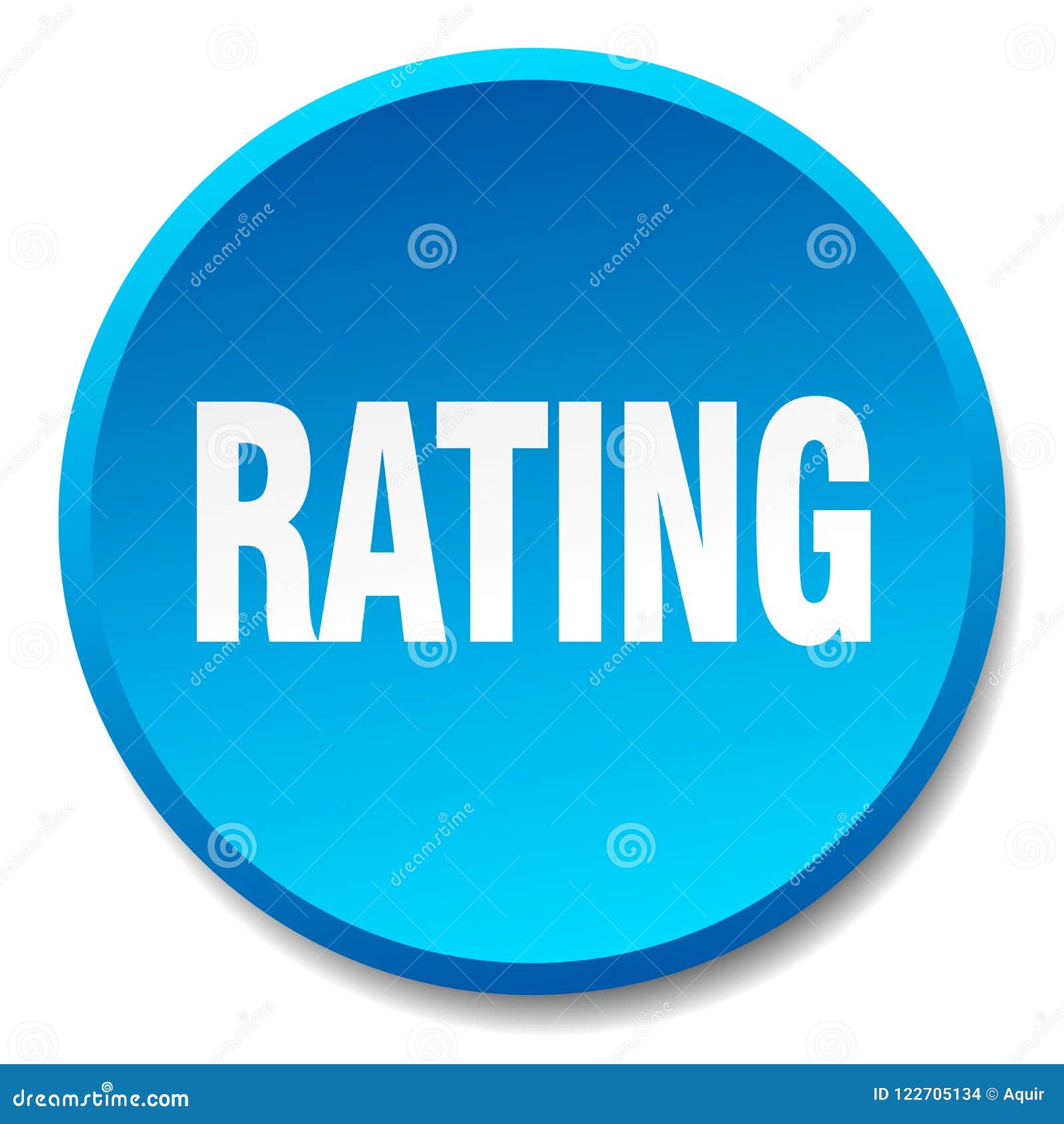 Rating button stock vector. Illustration of rating, glass - 122705134
