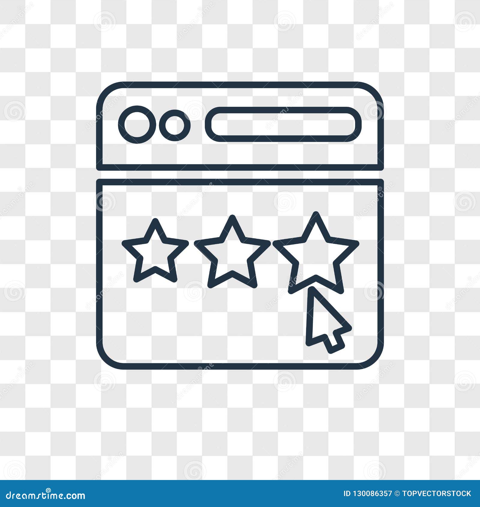 Rating Concept Vector Linear Icon Isolated on Transparent Background ...