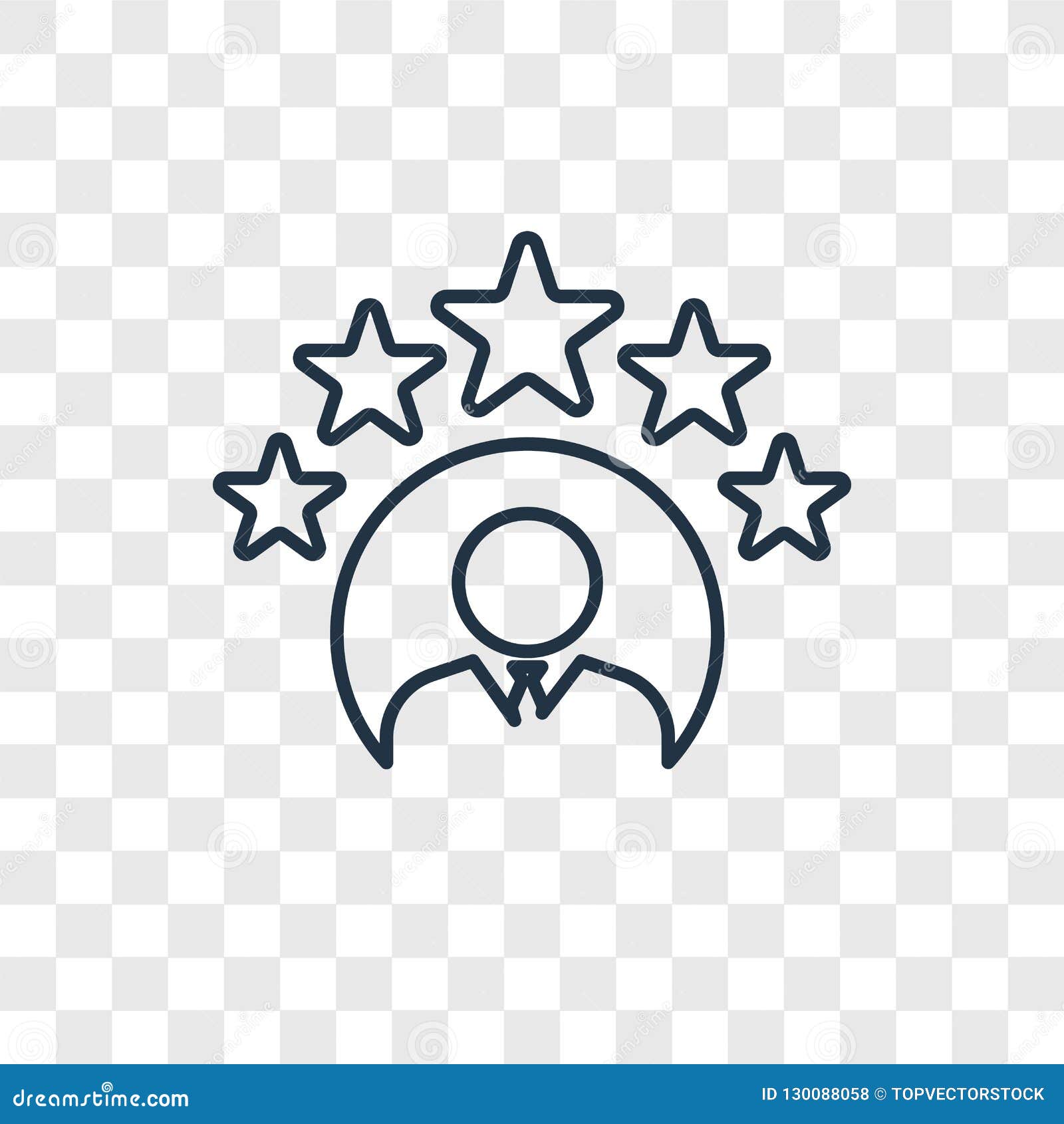 Rating Concept Vector Linear Icon Isolated on Transparent Background ...